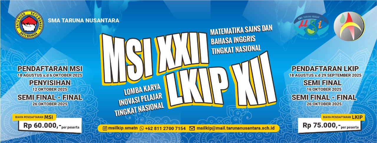 MSI XXII dan LKIP XII 2025 – SMA Taruna Nusantara
